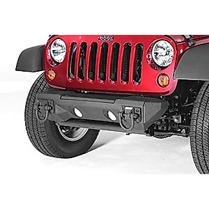 Rugged Ridge All Terrain Bumper, Front | Stubby, Modular, Steel, Textured Black | 11542.02 | Fits 2007-2018 Jeep Wrangler JK