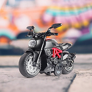 MING YING 66 Toy Motorcycle - Pull Back Toy Cars with Sound and Light Toy,Motorcycle Toy for Kids,Motorcycle Toys for Boys Age 3-9