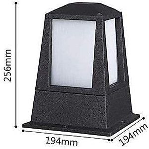 ZMY Modern Industrial Minimalism Pole Lantern Outdoor Waterproof Rust-Proof Column Lamp Villa Fence Garden Door Post Lighting Courtyard Home Pillar Light Pathway Illumination E27 Edison