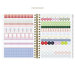 Graphique 2024 Spiral Frosted Cover Planner | 18 Month Organizer July 2023 - Dec. 2024 | Weekly & Monthly Spreads | To-Do & Note List | Reference Tabs | Reminder Stickers | Manifest | 8” x 10”