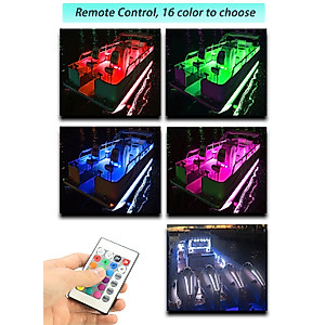 Seaponer Pontoon Boat Light, Marine Led Light Strip for Duck Jon Bass Boat Sailboat Kayak Led Flex Lighting for Boat Deck Light Accent Light Courtesy Interior Lights Fishing Night, RGB,12v,5m(16.4ft)