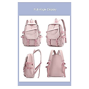 Kaeosroa Kawaii Backpack for Women Cute Aesthetic Durable Laptop Backpacks School Bag Bookbag Outdoor Sport Travel Bag Girls (light green)