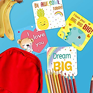 60 Lunch Box Notes for Kids Cute Motivational and Inspirational Thinking of You Cards for Boy’s and Girl’s Lunchbox