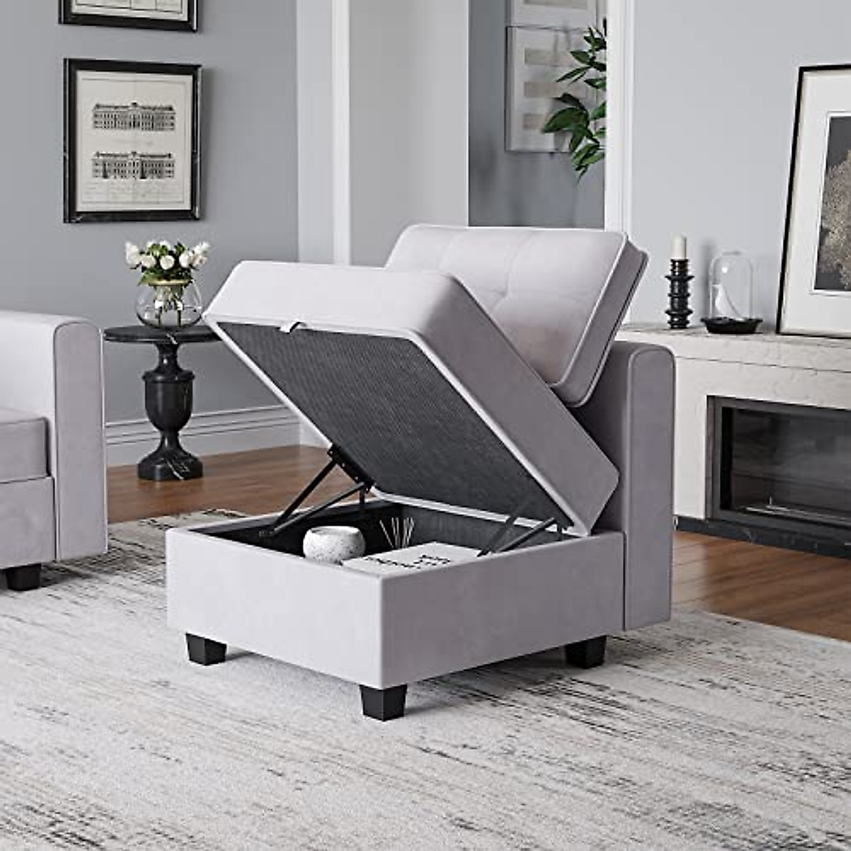 Soohow SF002-3SEAT-U Sofas, 3-Seat U-Shaped, Grey