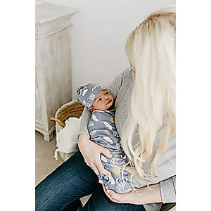 Copper Pearl Large Premium Knit Baby Swaddle Receiving Blanket Hope