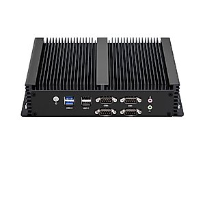 Fanless Mini PC Intel Core I7 Windows 10 Pro,16GB Ram 256GB SSD,6*COM Rs232,HDMI,VGA, 8*USB, 2.4G+5G Dual WiFi,Industrial Barebone Mini Desktop Computer