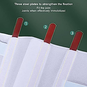 Elbow Brace, 3 Metal Strips Elbow Support Splint Fixed Protection Regulable Size for Sports Injury(S)