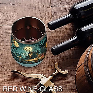 WYUSPGK 304 Stainless Steel Insulated Cup, Abandoned Art Halloween Print Smooth Rim, Durable & Reusable - Perfect for Office, Home, And Travel