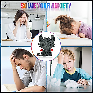 NUFR - Pop Fidget Toy, Tie-Dye New Night Cat Pop Bubble Sensory Fidget Toy for ADHD and Early Educational Toddler Baby,Relieve Stress Pop Bubble Sensory Fidget Toy for Boys and Girls Toy Gifts