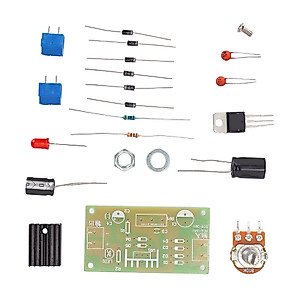 Walfront LM317 Adjustable Regulated Power Supply DIY Kit ABS Board AC/DC Input Output Rectifier Circuit Input Adjustable Voltage Set for School Education lab