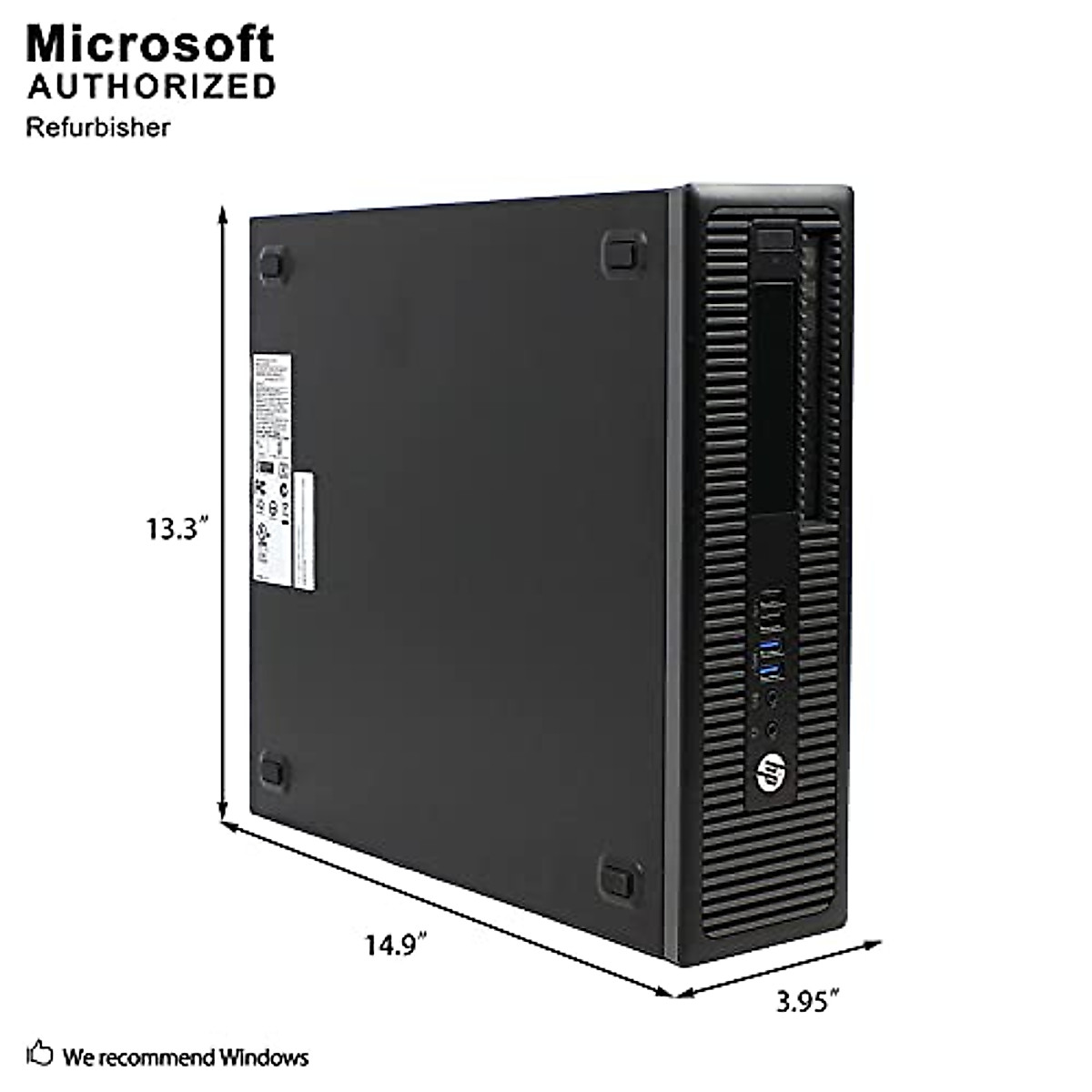 HP ProDesk 600 G1 SFF Slim Business Desktop Computer, Intel i5-4570 up to 3.60 GHz, 8GB RAM, 256GB SSD, DVD, USB 3.0, Windows 10 Pro 64 Bit (Renewed)