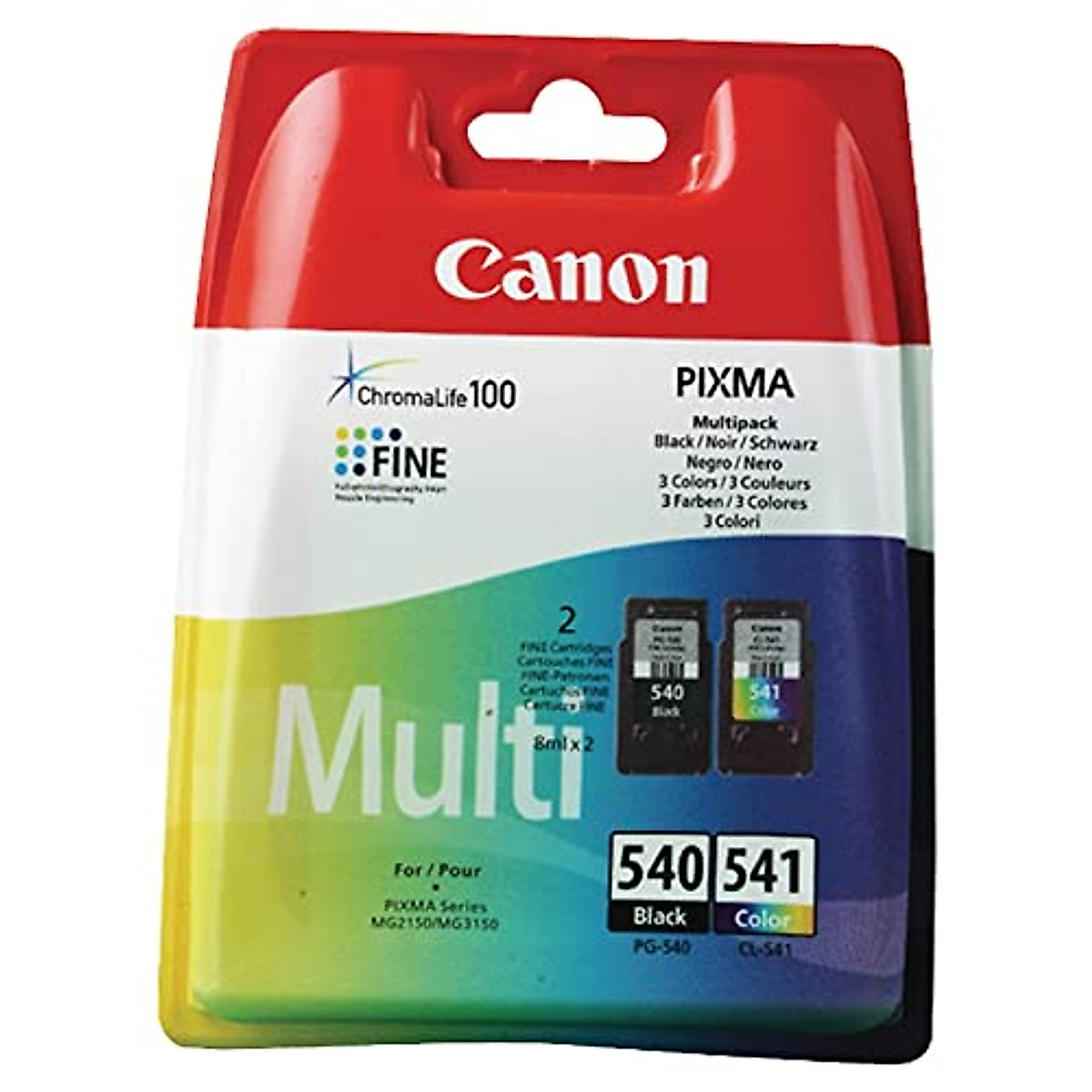 Canon PG-540 CL541 Multi-Pack Ink Cartridge (Black, Cyan, Magenta, Yellow)