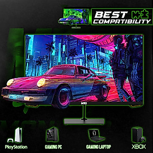 MTG 27 inch 1920x1080 ELED Desktop Laptop Monitor - Full HD 165Hz 1ms, VESA Mountable, HDMI, 3 Side Frameless Bezel, Ultra Light Sleek Thin Design, Webcam, Wired Keyboard Mouse Combo for Home Office`