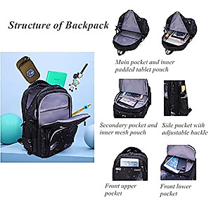 Galaxy Rolling Backpacks for Boys School Elementary, Universe Trolley Boys Backpacks Bookbags with 2 Wheels