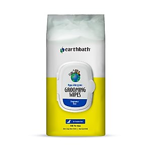 earthbath, Hypo-Allergenic Grooming Wipes – Fragrance Free Dog Wipes for Paws and Butt, Best Pet Wipes for Dogs with Sensitive Skin, Made in USA, Cruelty-Free Dog Cleaning Wipes – 100 Count (1 Pack)