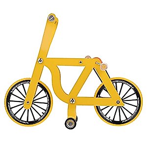 balacoo Bird Toys Parrot Training Playthings Mini Bicycle Bike Funny Bird Intelligence Toy Supplies for Parakeet Macaws Conures Yellow 15. 5x10x12. 5cm Conure Toys