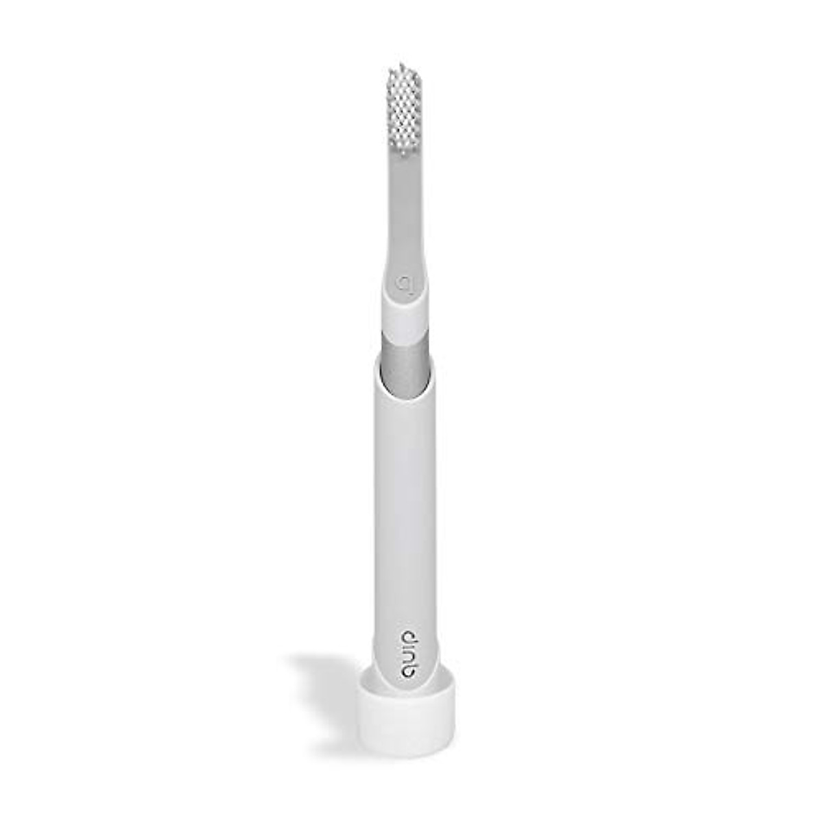 quip Adult Electric Toothbrush - Sonic Toothbrush with Travel Cover & Mirror Mount, Soft Bristles, Timer, and Metal Handle - Silver