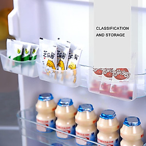 VALINK Fridge Drawer Organizer, Refrigerator Organizer Bins, Storage Box with Hook Fridge Shelf Holder Shelf for Fridge Shelf