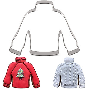 LILIAO Christmas Winter Ugly Sweater Cookie Cutter - 4.2 x 3.2 inches - Stainless Steel