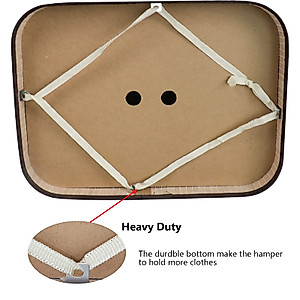 GERAMEXI Bamboo Laundry Basket with Removeable Lid 72L Clothes Hamper with Handle, Foldable Freestanding Clothes Hamper Basket Bedroom, Bathroom,