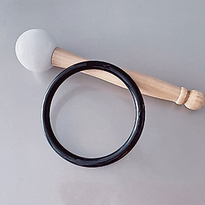 ERINGOGO Black Rings 7Pcs Crystal Singing Bowl Silicon Rubber O- ring for Singing Bowls Standing Black Washers