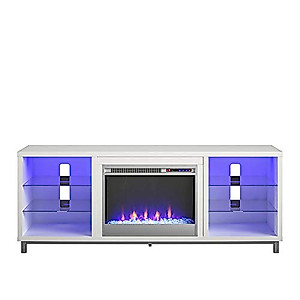 Ameriwood Home Fireplace TV Stand for TVs up to 70", White