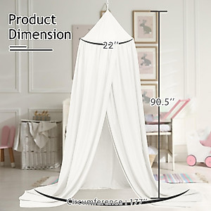 Daksha White Princess Bed Canopy, Mosquito Net for Kids Bed, Play Tent, Children Reading Nook Canopies Indoor, Hanging Bed Net for Girls Room House