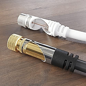 CableDirect – SAT Cable, coaxial Cable, Satellite Cable – TV Cable with Multi-Layer Shielding and Break-Proof Metal F connectors – 50ft (HDTV, Radio, DVB-T, DVB-C, DVB-S, DVB-S2)