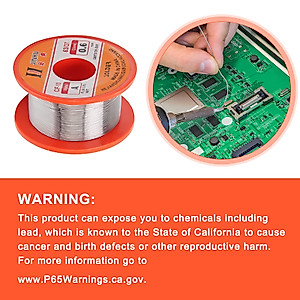 AHIER Solder Tip Cleaner+ Soldering Rosin Flux Paste(0.35 oz / 10 g)+ 60/40 Tin Lead Rosin Core Solder Wire(1.76 oz / 50 g) + 3pcs Replacement Brass Pads, 6 PCS Solder Iron Welding Tool Set