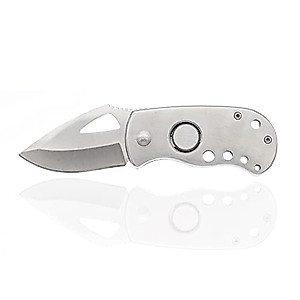 BYKCO Compact Pocket Knife, Minimalist EDC Portable Everyday Carry, Folding Mini Small Decent Hunting Knife, Box Cutter, Promotion Gift Button