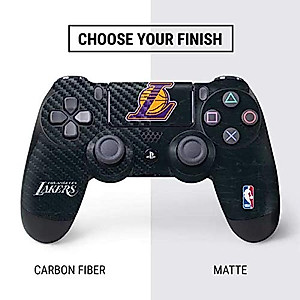 Skinit Decal Gaming Skin Compatible with PS4 Controller - Officially Licensed NBA Los Angeles Lakers Secondary Logo Design