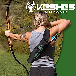 KESHES Archery Back Arrow Quiver Holder - Adjustable Quivers for Arrows, for Bow Hunting and Target Practicing; Youth and Adults