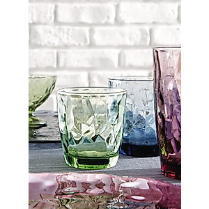 Bormioli Rocco Diamond DOF Ocean Glass, Set of 4, 4 Count (Pack of 1), Blue