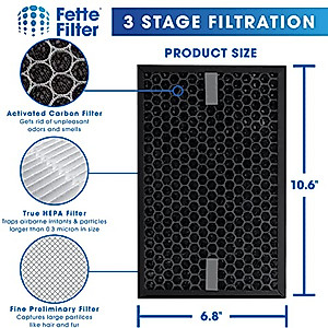 Fette Filter - HRFSC1 Activated Carbon Filter Compatible with Honeywell Filter S HRFSC1 for Honeywell HPA3000 PowerPlus and HPA5000 Insight Series Air Purifier - Pack of 1