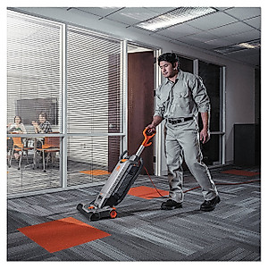 Hoover Commercial HushTone Upright Vacuum Cleaner, 15 inches with Intellibelt, For Carpet and Hard Floors, CH54115, Gray