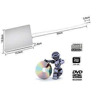 USB-C Superdrive External DVD/CD Reader and DVD/CD Burner for Apple-MacBook Air/Pro/iMac/Mini/MacBook Pro/ASUS/ASUS/DELL Latitude with USB-C Port Plug and Play(Silver)