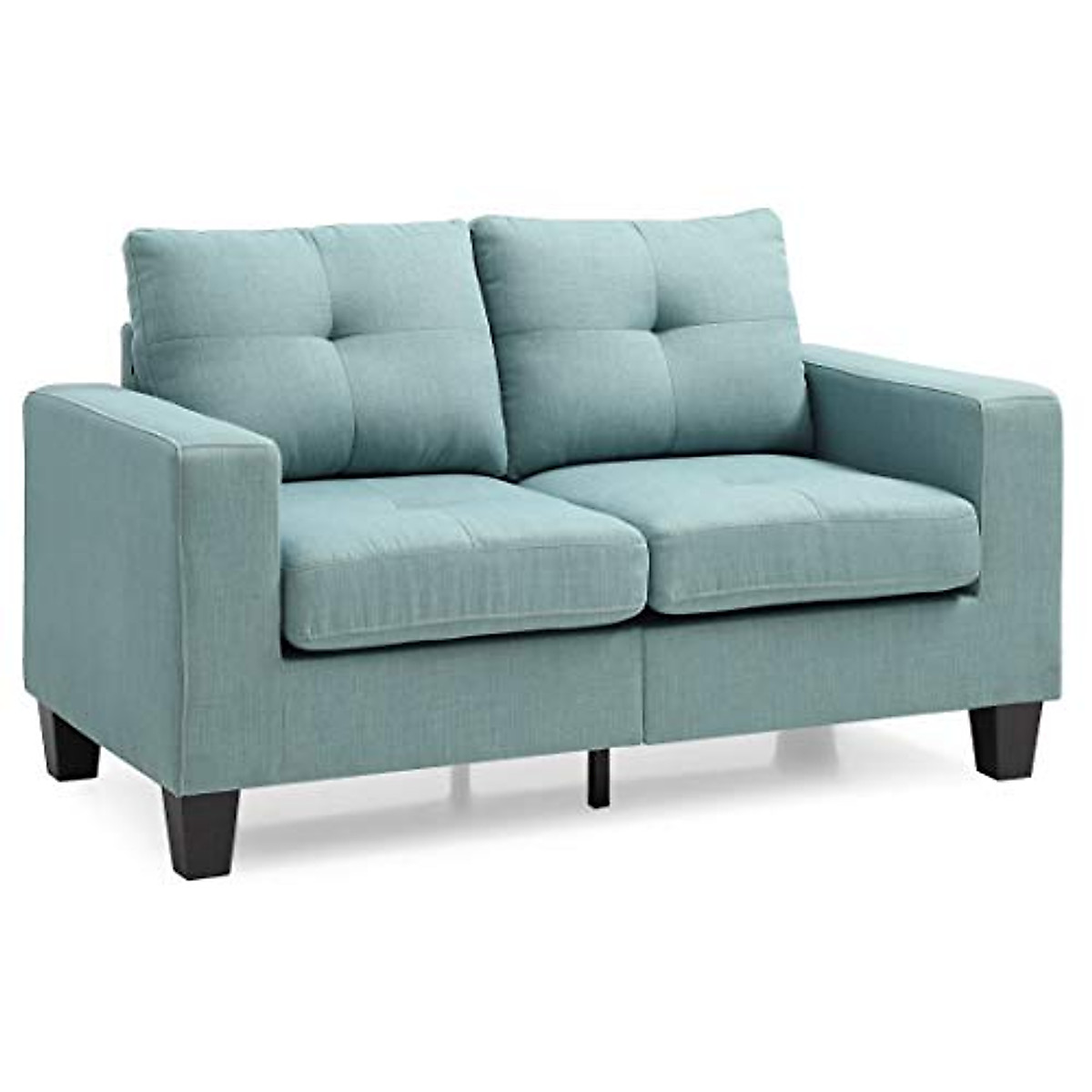 Glory Furniture Newbury Living Room Furniture, 36" H x 58" W x 32" D, Teal