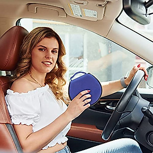 OUNONA 20 Capacity CD/DVD Case Holder:Portable Zipper CD Case Holder Large Storage Disc Wallet Bag Binder Organizer for Car Home Office