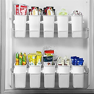Multifunctional Storage Box Refrigerator Side Door Storage Box Food Sorting Box Cool Kitchen Stuff (White, One Size)