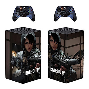 FELIPE SEIJI KUBA Protective Vinyl Skin Decal Cover for Xbox Series X Console Wrap Sticker Skins with Two Free Wireless Controller Decals FPS GAME SERIES