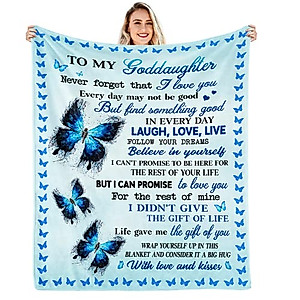 Winkwarm Goddaughter Gifts Blanket from Godmother Birthday Graduation Gifts for Goddaughter Goddaughter Christian Gifts Goddaughter Baptism Gifts Best Gift for Goddaughter Throw Blanket 60''x50''