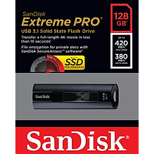 SanDisk 128GB Extreme PRO USB 3.2 Solid State Flash Drive - SDCZ880-128G-G46