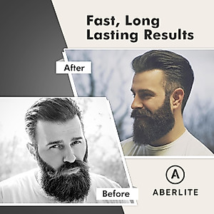 Aberlite EDC - Premium Beard Straightener Brush for Men - Professional Straightening Tool Heated Comb - Beard Kits for Men - Beard Kits Gift Sets Men - Beard Grooming Kit for Men Gift Set (Grey)