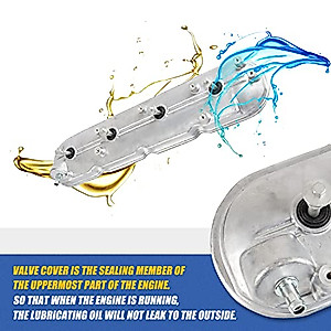 RANSOTO Engine Valve Cover Compatible with 1999-2008 Escalade Chevrolet Silverado Express Suburban Tahoe Avalanche Trailblazer Crovette Camaro GMC Sierra Yukon Driver Side Replace 12570427 264-965