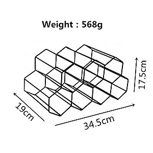 KirinRen Black Metal Wine Rack Freestanding, Tabletop Wine Rack Holder, Countertop Wine Bottle Holder (Black)