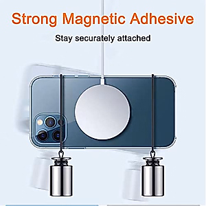 COJOC 5PCS for Magsafe Ring,Universal Magnetic Adapter Sticker Compatible with Wireless Charging Accessories for iPhone 14/13/12 Mini Pro Max,for Galaxy S23/S22/S21 Ultra and Phone Case,Black