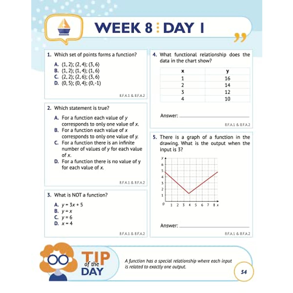8th Grade Common Core Math: Daily Practice Workbook | 1000+ Practice Questions and Video Explanations | Argo Brothers (Next Generation Learning Standards Aligned (NGSS))