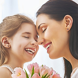 Memorjew Initial Stud Earrings for Women, Easter Girl Gifts Hypoallergenic 925 Sterling Silver Post Rainbow Cubic Zirconia Gold Plated A Initial Earrings for Women Jewelry Gifts