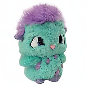 Furry Bibble Plushies, Purple Hair Kawaii Chubby Elf Plush Doll, Super Soft Hit Animated Movie Character Plush Toy, Creative Role Throw Pillow, Funny Cute Home Decor Collectibles Stuffed Toys-Green
