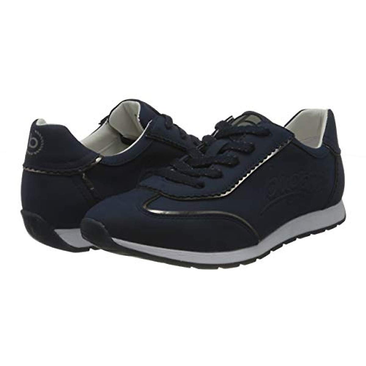 bugatti Women's 431A2U015459 Sneaker, Dark Blue Dark Grey, 4 Big Kid